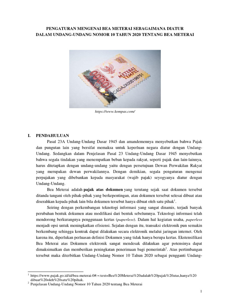 Konsep TH Bea Materai | PDF