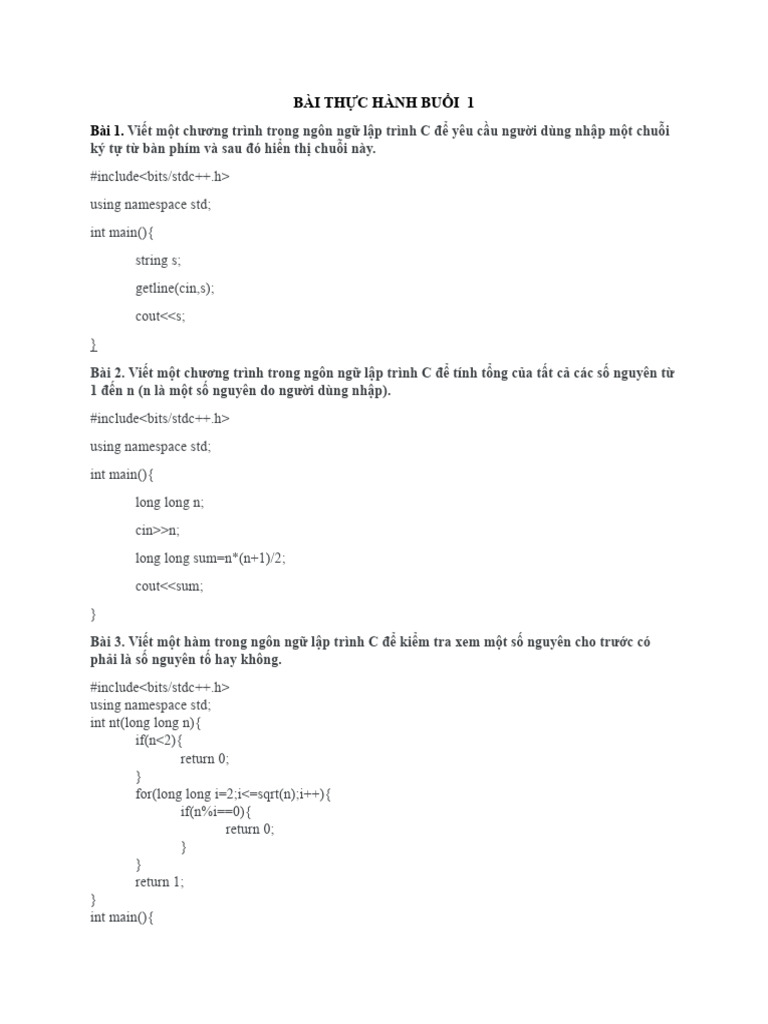 TÀI LIỆU KTLT 3 BUỔI THỰC HÀNH | PDF