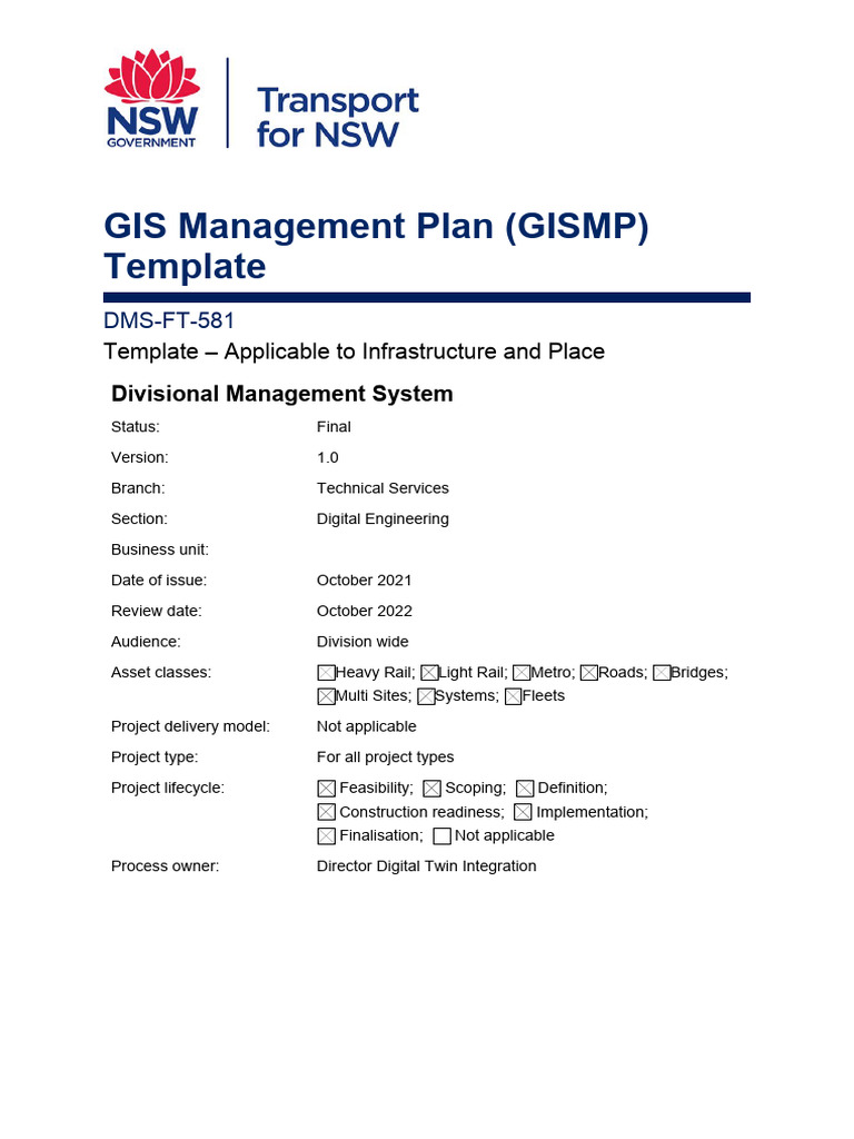 GISMP Template DMS FT 581 | PDF | Geographic Information System ...