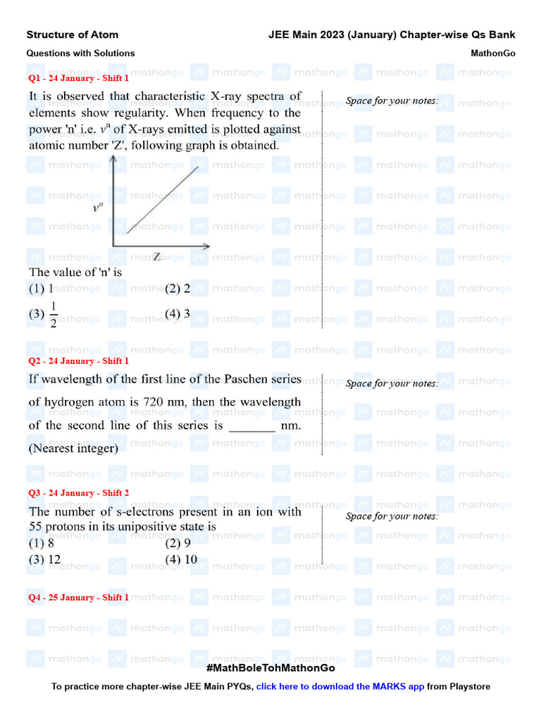 Structure of Atom 2023 | PDF | Teaching Methods & Materials | Technology & Engineering