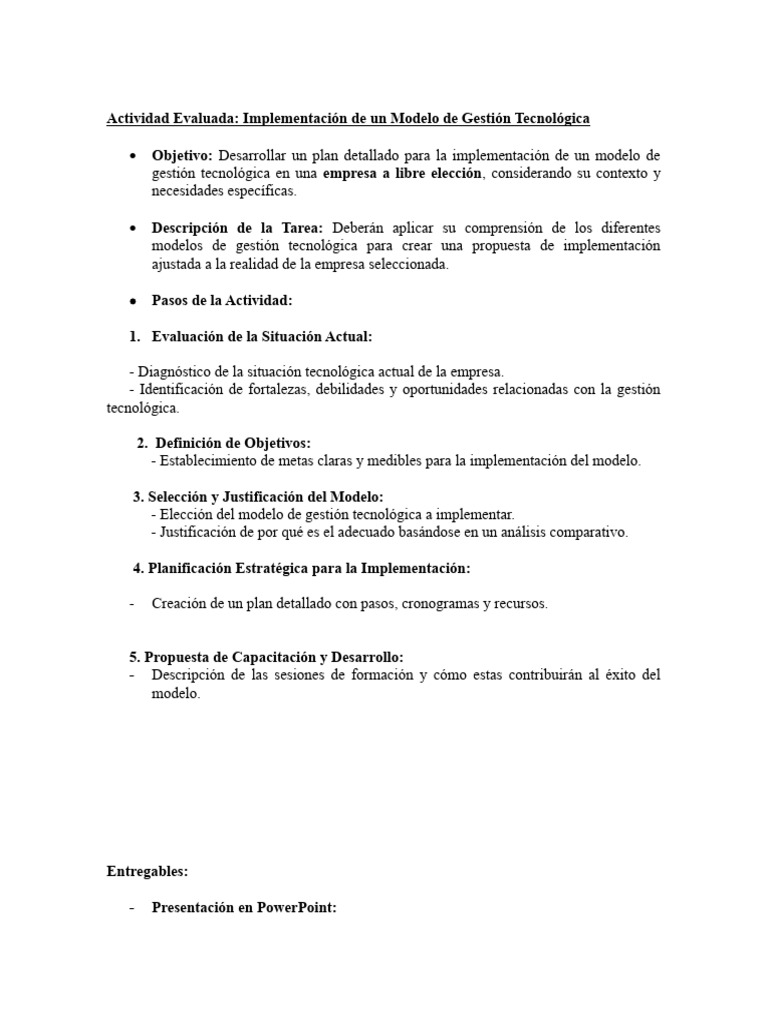 Actividad Evaluada | PDF | Negocios
