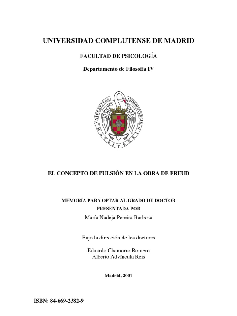 El Concepto de Pulsión en Freud | PDF | Psicoanálisis | Sigmund Freud