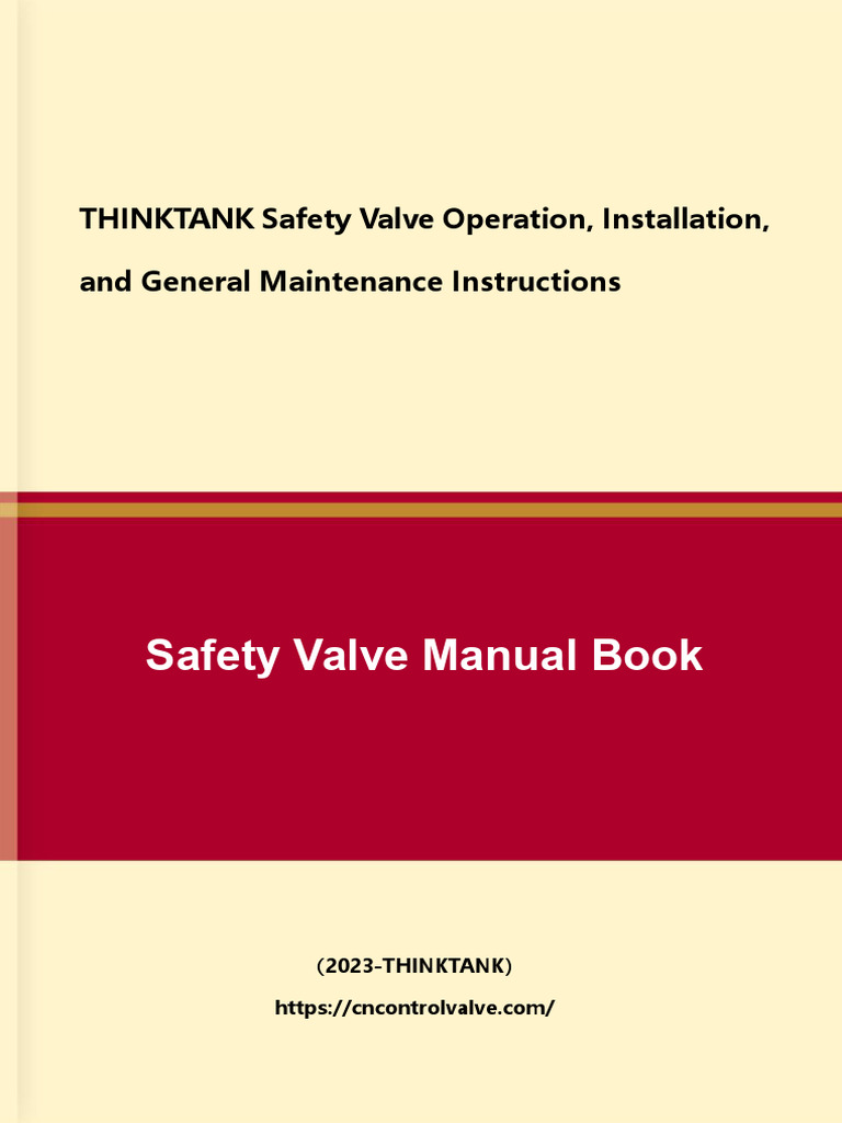 Safety Valve Manual Book | PDF | Valve | Welding