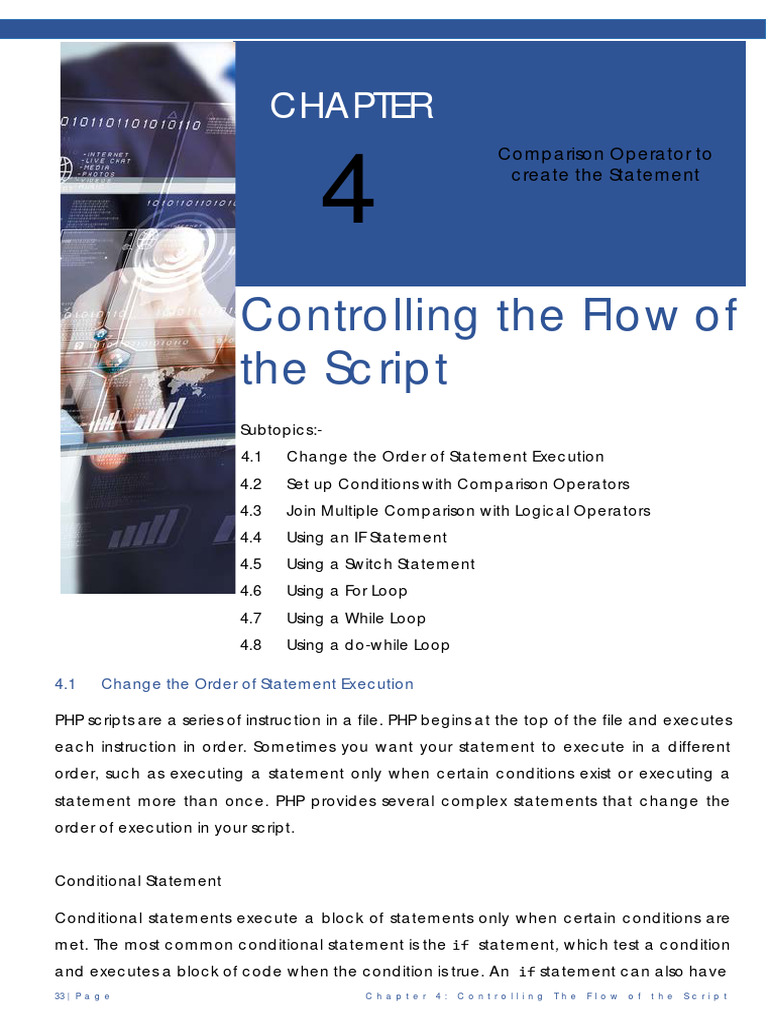 Web App Prog CH4 | PDF | Control Flow | Boolean Data Type