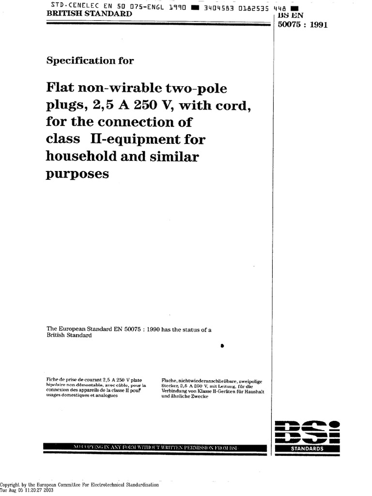 En 50075 1991 | PDF
