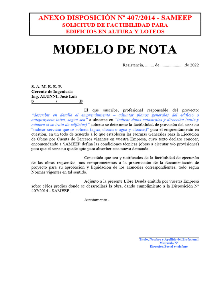 Modelo Nota | PDF