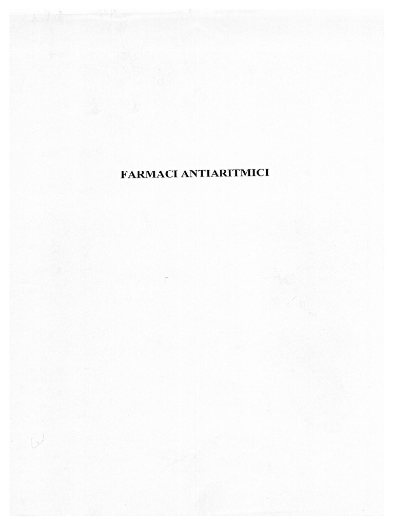 Farmaci Antiaritmici | PDF