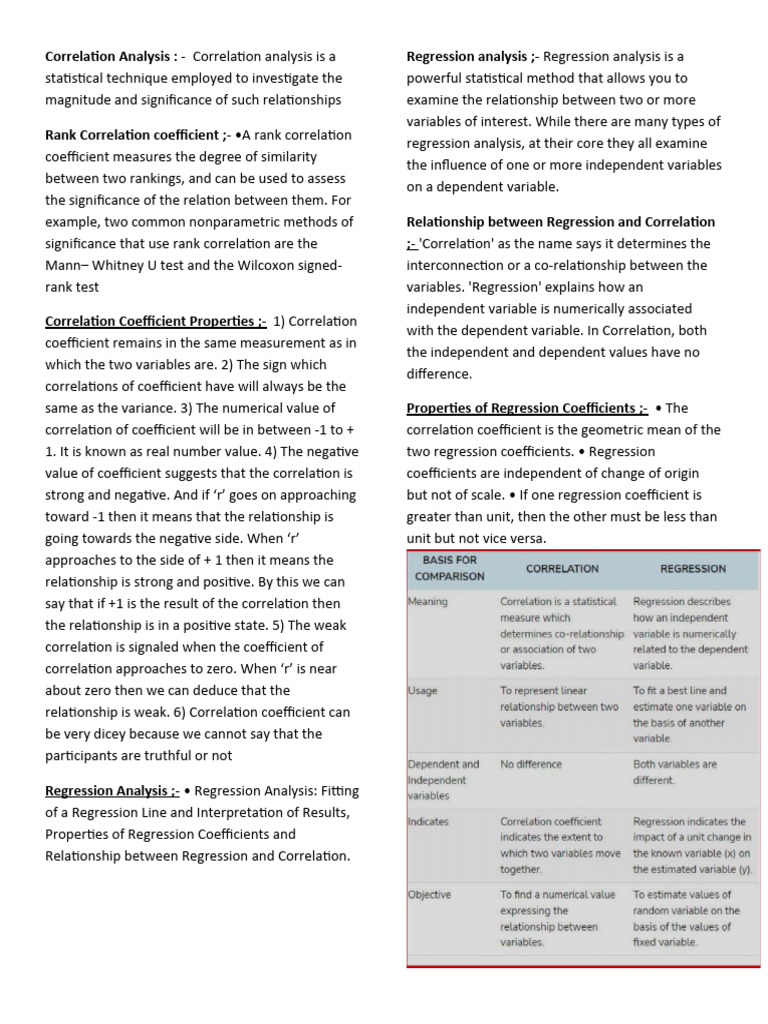 Correlation & Regression Insights | PDF | Regression Analysis | Linear ...