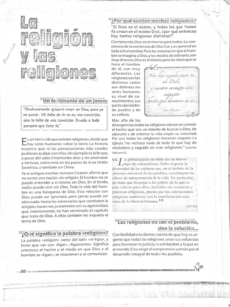 La Religión y Las Religiones | PDF