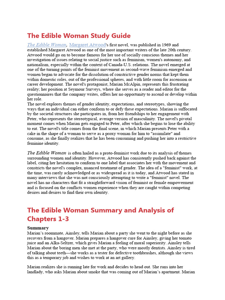 The Edible Woman | PDF | Narration | Feminism