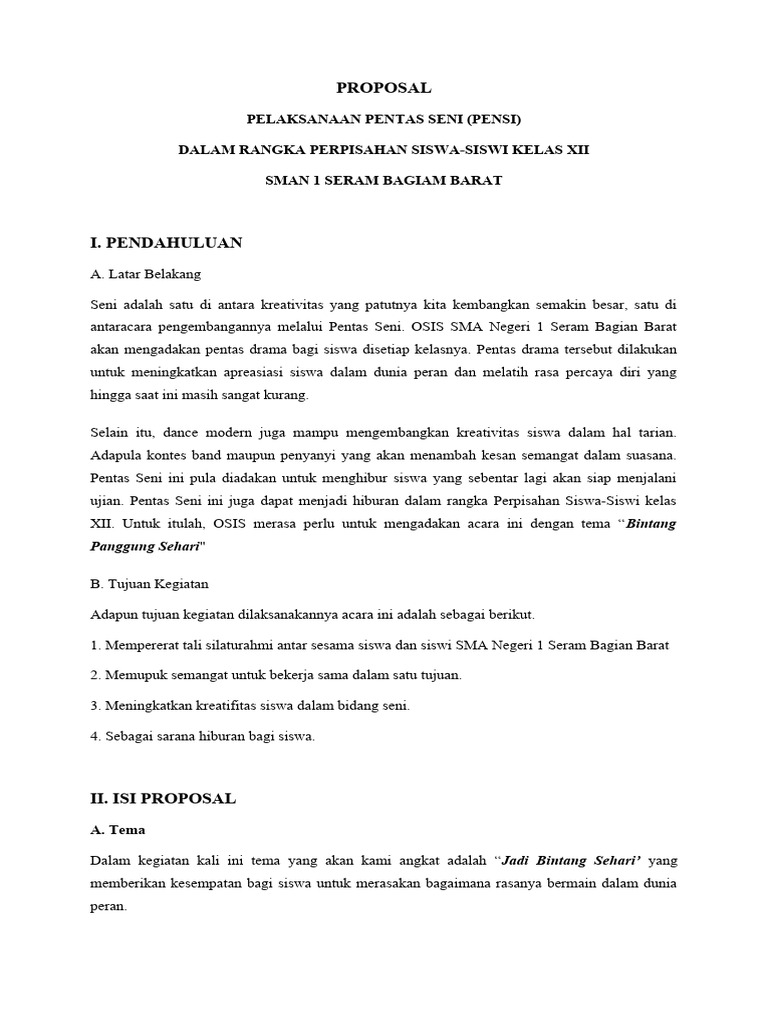 Proposal PENSI | PDF