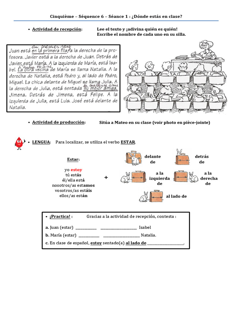 Cinquième - Séquence 6 - Séance 1 | PDF