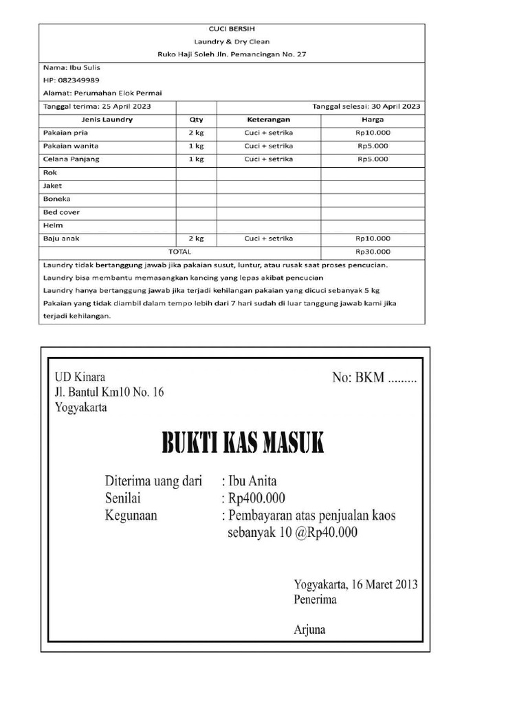 Macam-Macam Kuitansi | PDF