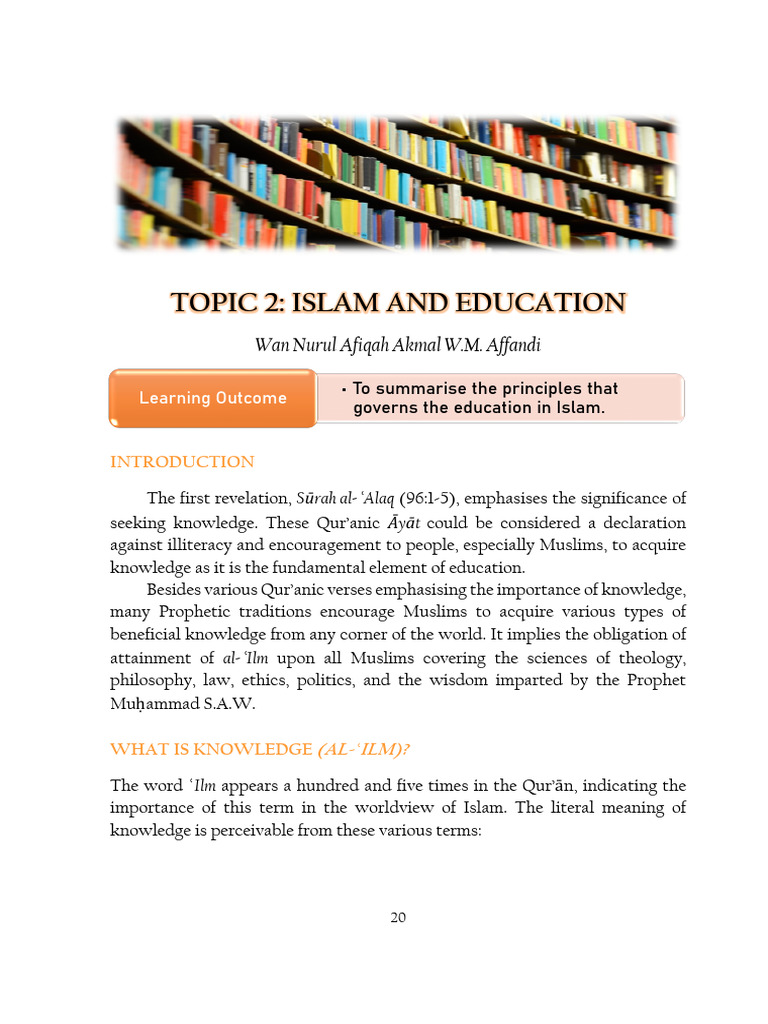 Topic 2 Islam Education Sem 3 2324 2 | PDF | God In Islam | Tawhid