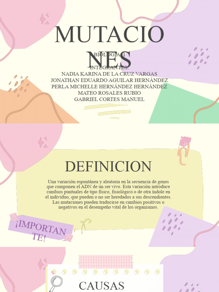 MUTACIONES | PDF | Mutación | Mutageno
