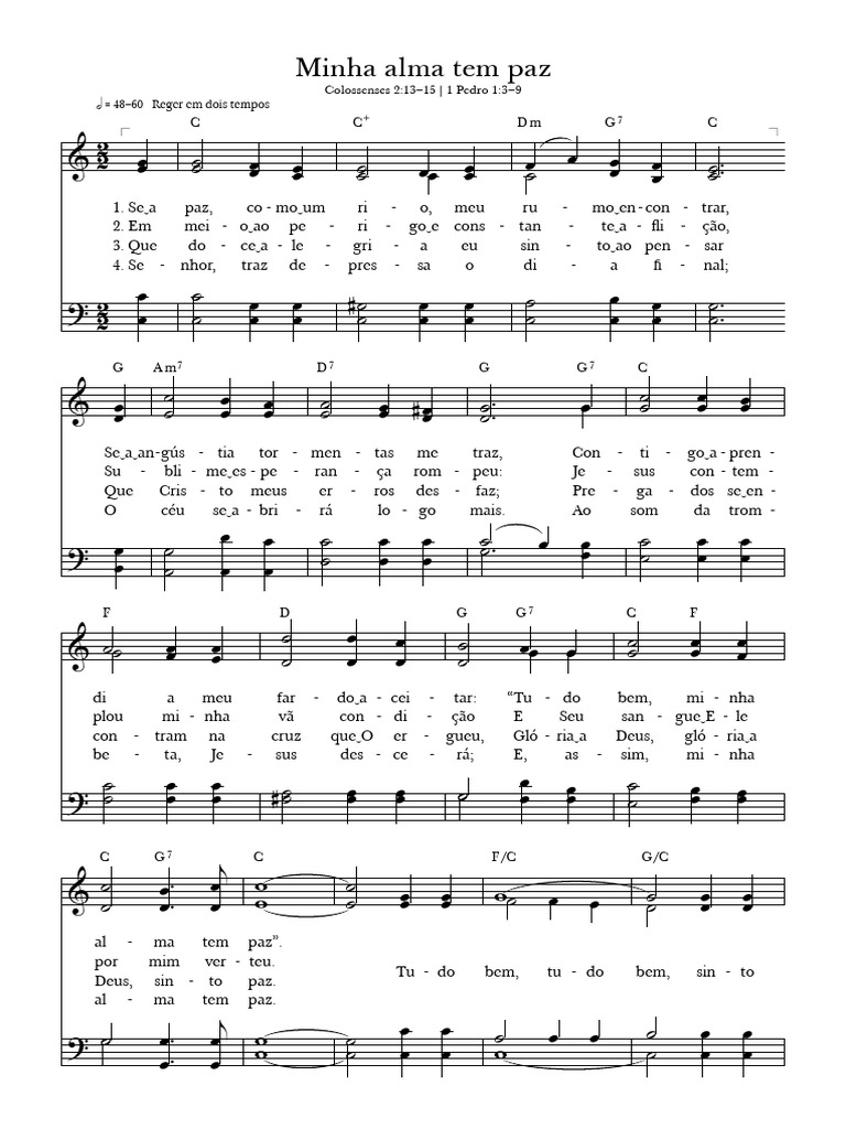 Hino Minha Alma Tem Paz | PDF