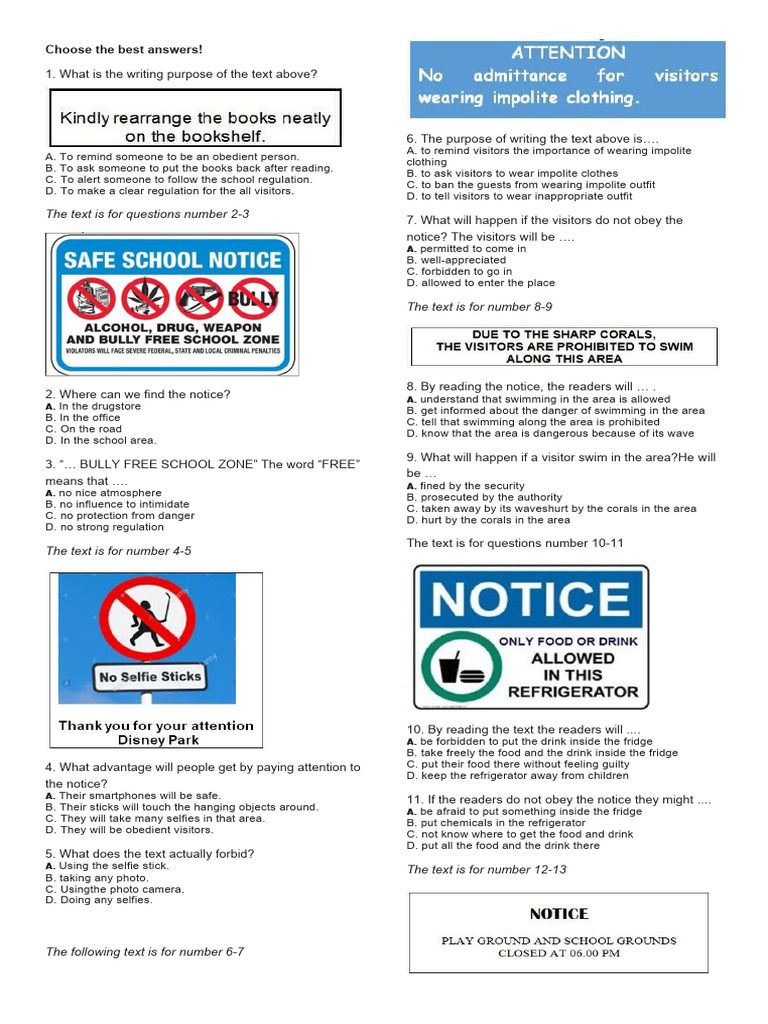 Worksheet Notice | Download Free PDF | Selfie