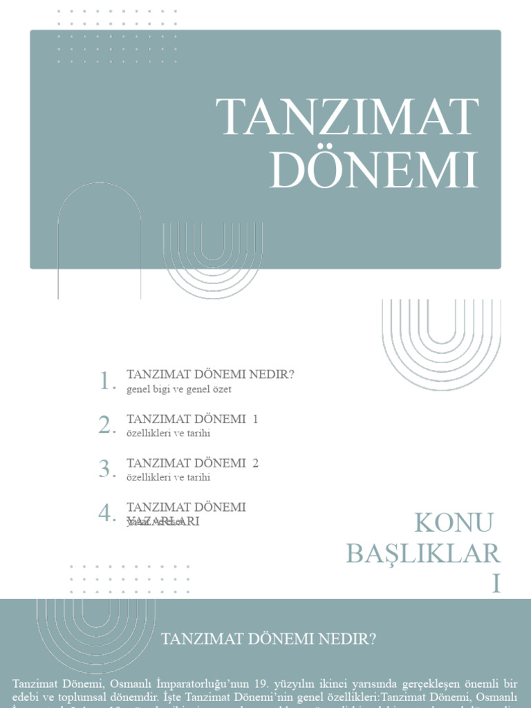 Tanzimat Dönemi - 20240522 - 215740 - 0000 | PDF