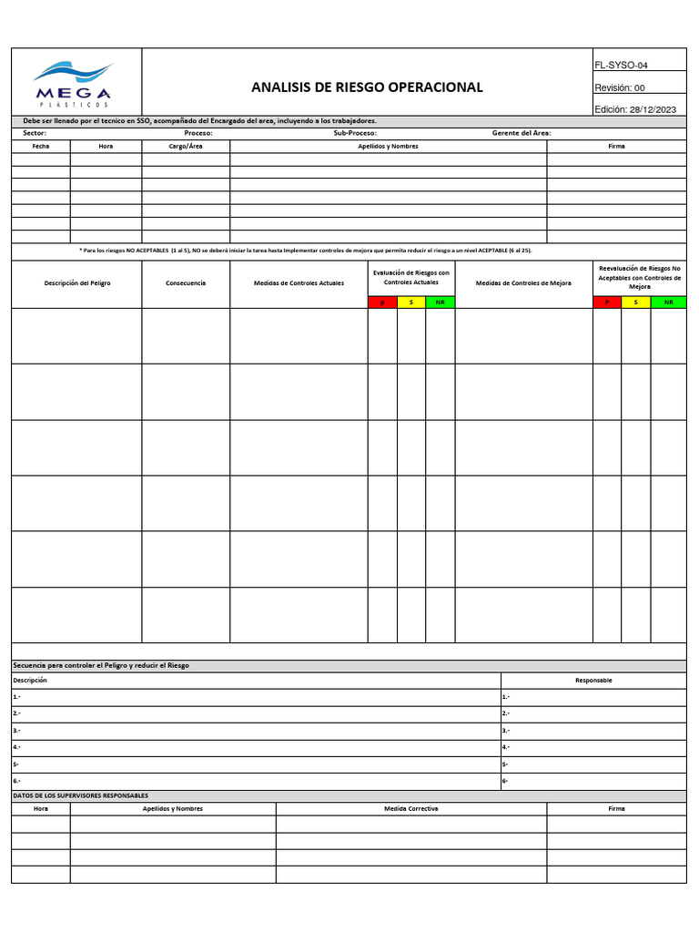 FL-SYSO-04 Analisis de Riesgo Operacional | PDF