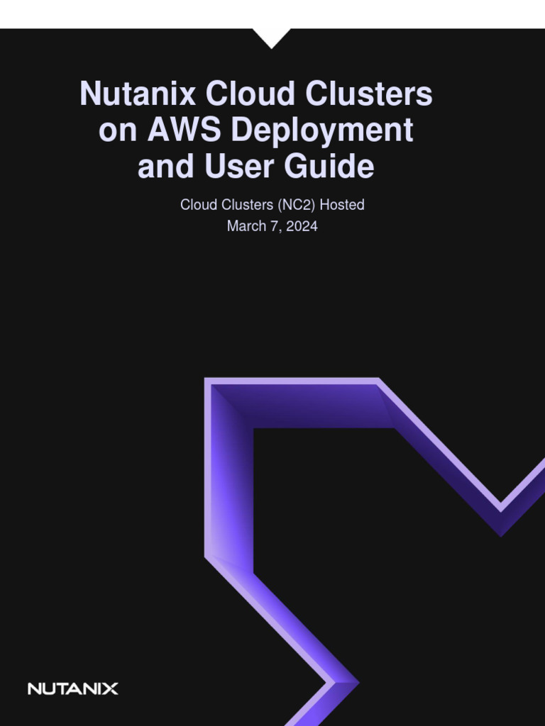 Nutanix Clusters AWS | Download Free PDF | Cloud Computing | Computer Cluster