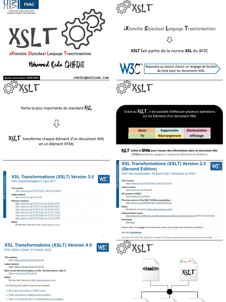 Attributs XSLT pour transformation XML | PDF | XML | Html