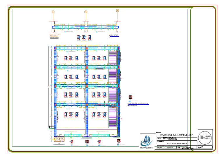 02.07 Plano de Estructura-Portico-A1 | PDF