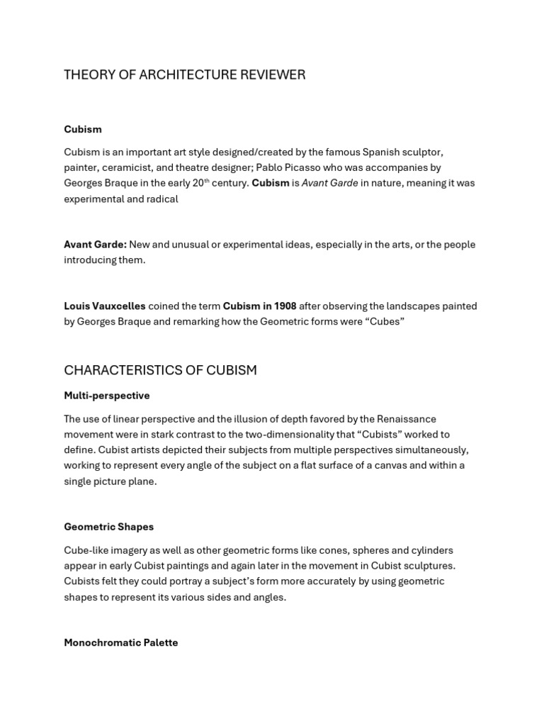 TOA Reviewer 1 | PDF | Cubism | The Arts