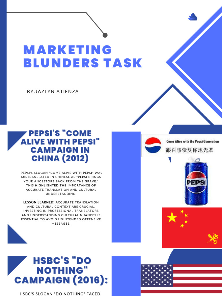 Marketing Blunders Task | PDF | Politics