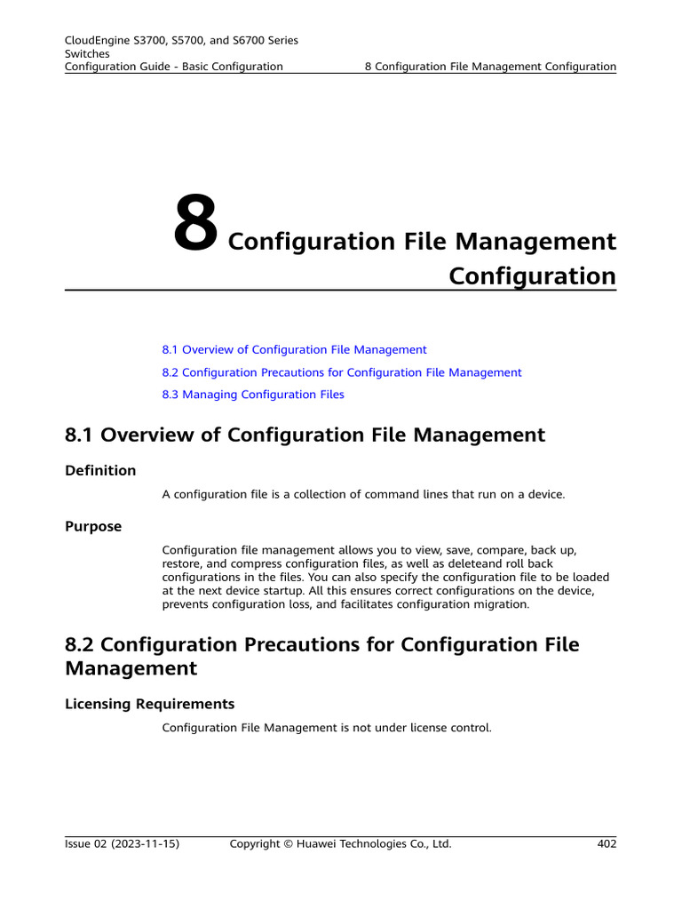01-08 Configuration File Management Configuration | PDF | File Transfer Protocol | Information ...