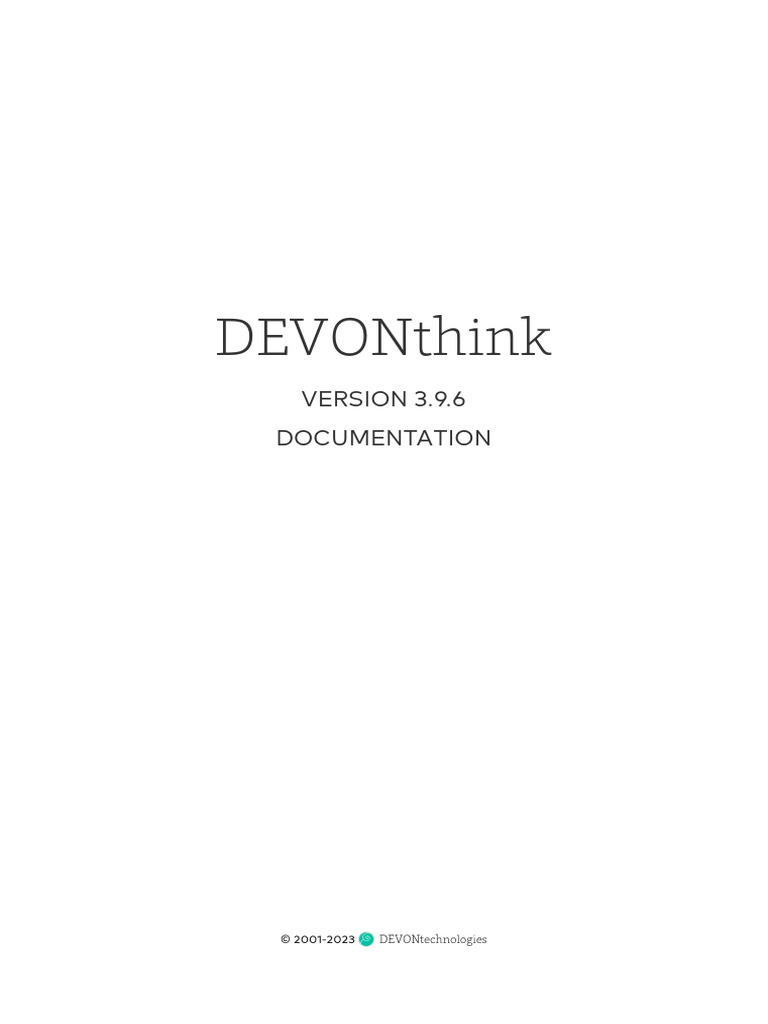 DEVONthink Manual | PDF | Tag (Metadata) | Databases