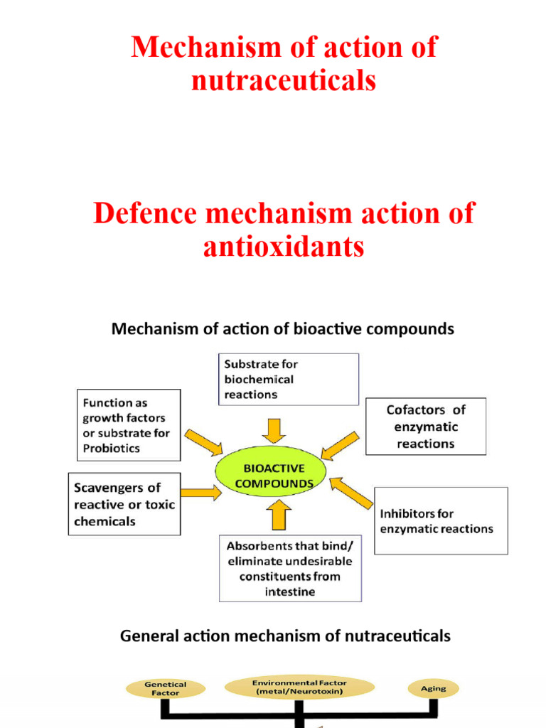 Mechanisms of Nutraceuticals and Antioxidants | PDF
