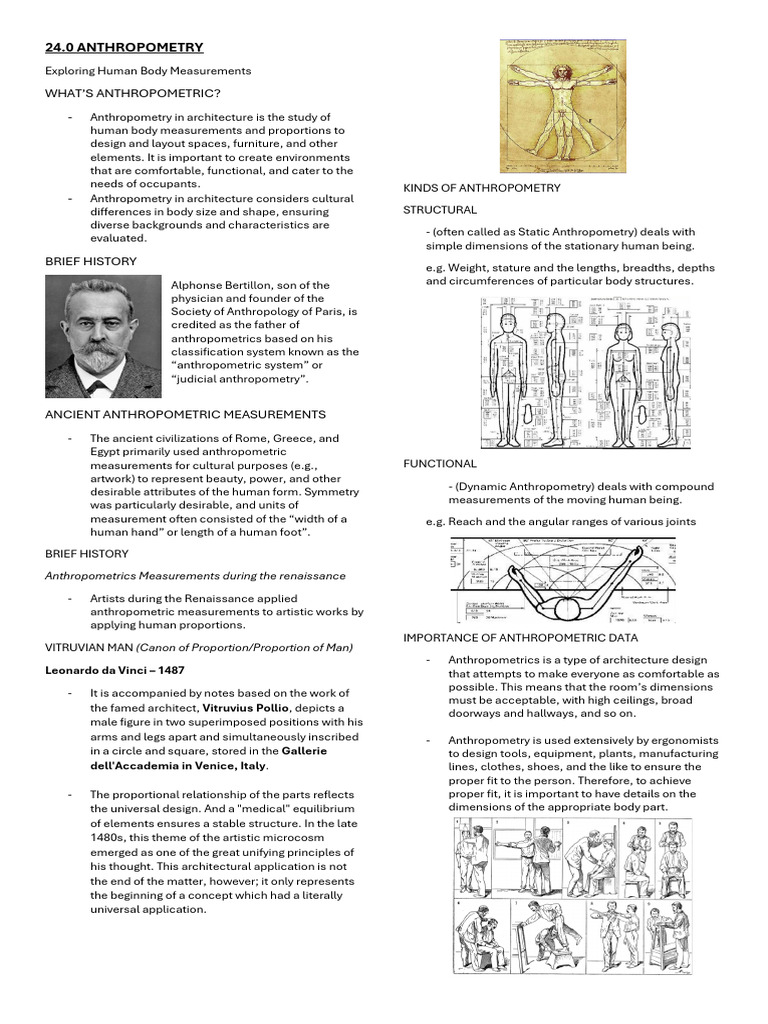 24.0 Anthropometric | PDF | Anthropometry | Human Factors And Ergonomics