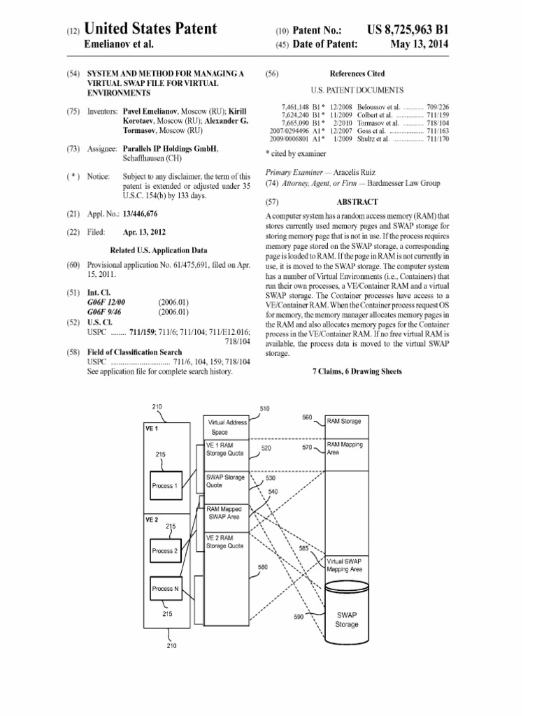 System and Method For Managing A Virtual Swap File | PDF