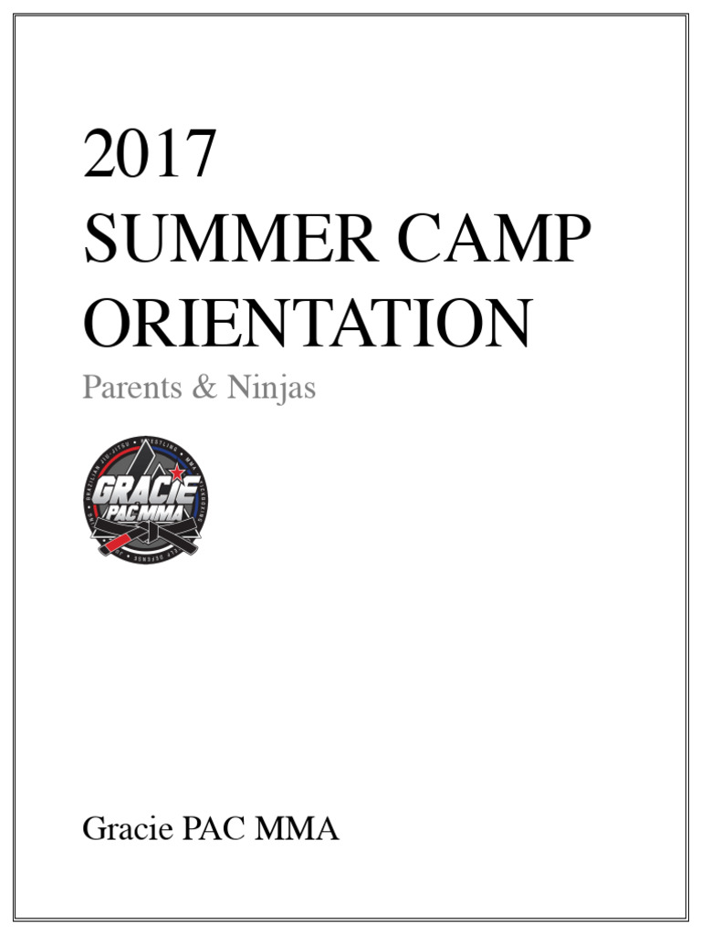 2017 Summer Camp Orientation Welcome Packet Signed Slips | PDF | First Aid | Emergency