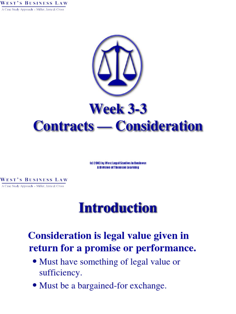 Understanding Legal Consideration in Contracts | PDF | Consideration ...