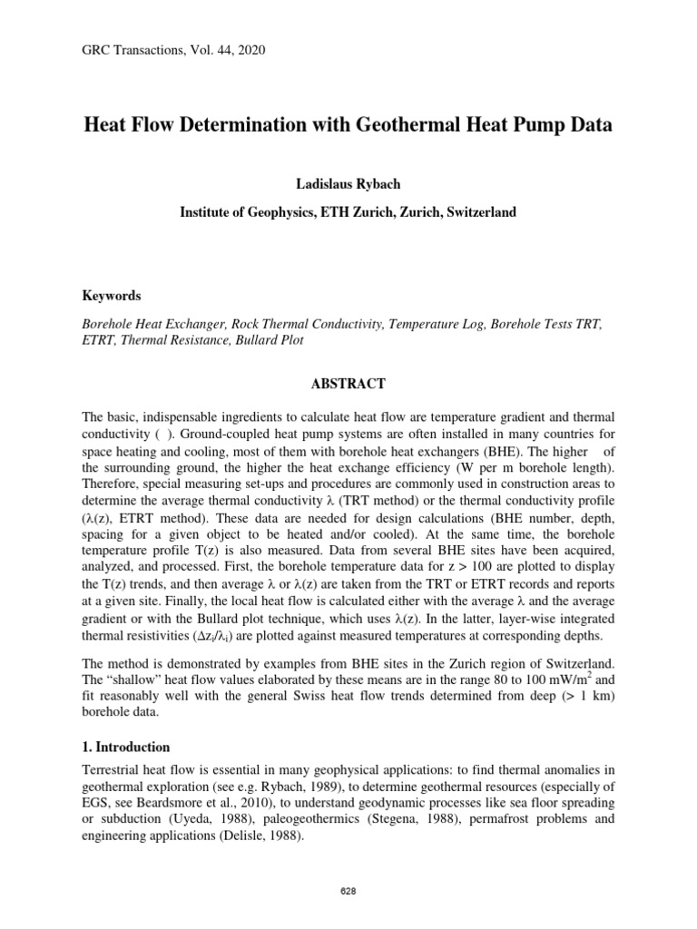 Geothermal Heat Flow Analysis Using BHE Data | PDF | Heat Transfer | Heat