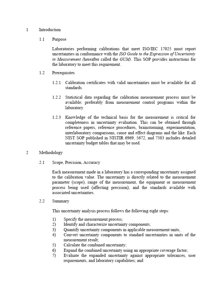 ISO/IEC 17025 Uncertainty Reporting Guide | PDF | Calibration | Uncertainty