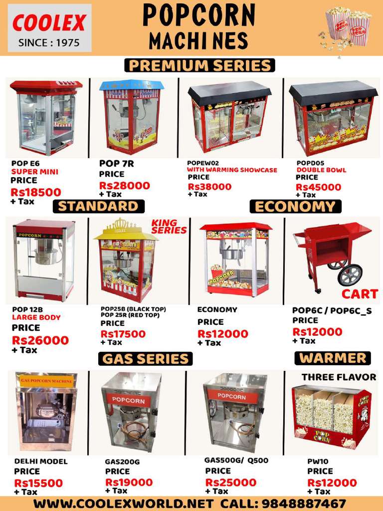 Popcorn Price List | PDF