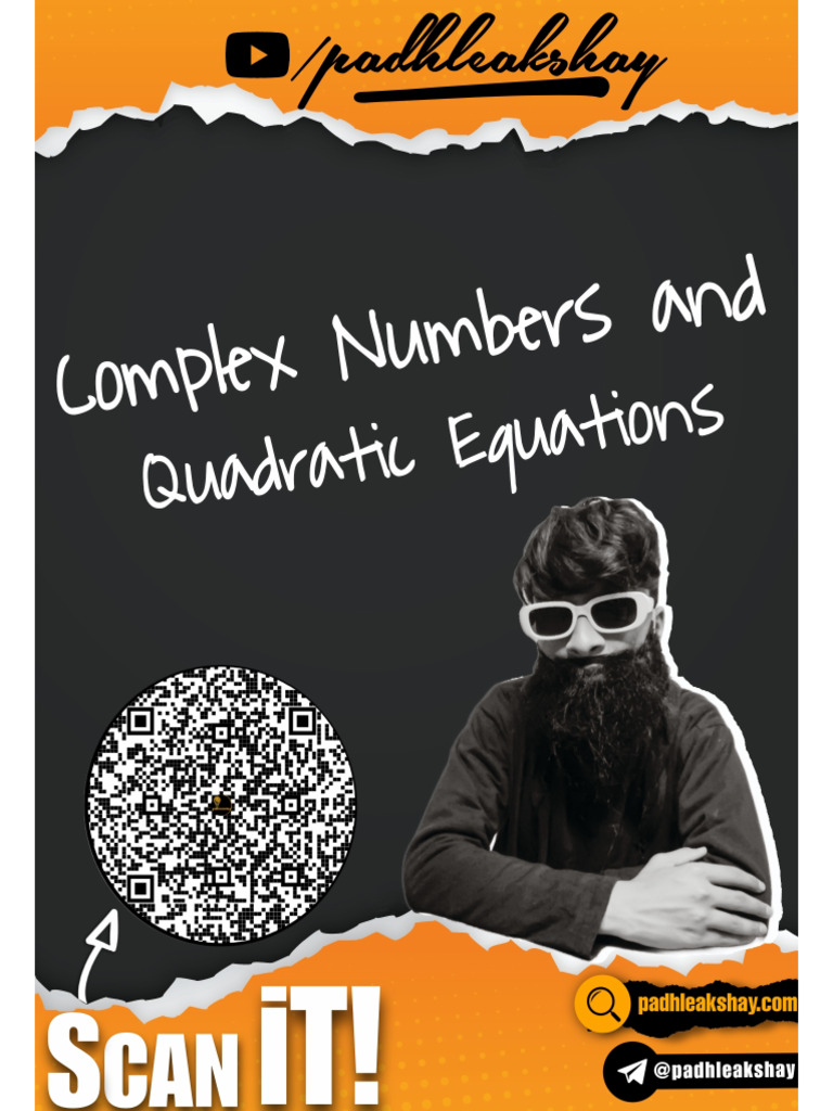 Complex No.s and .. | PDF