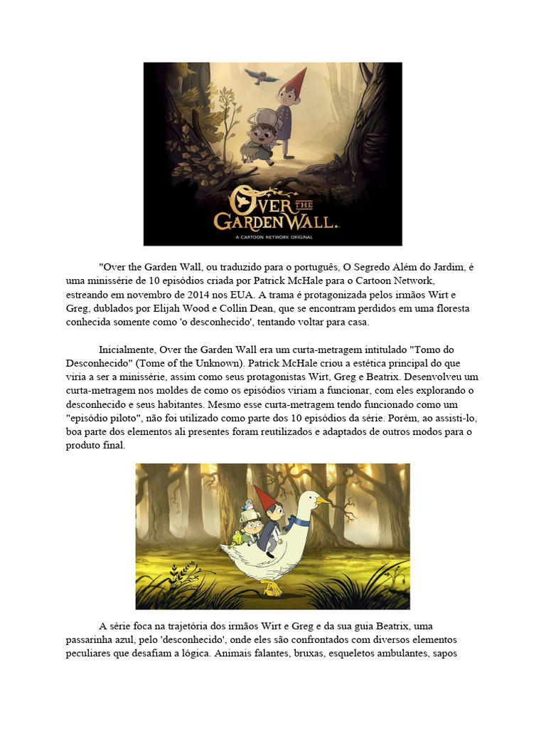 Análise de Over the Garden Wall | PDF