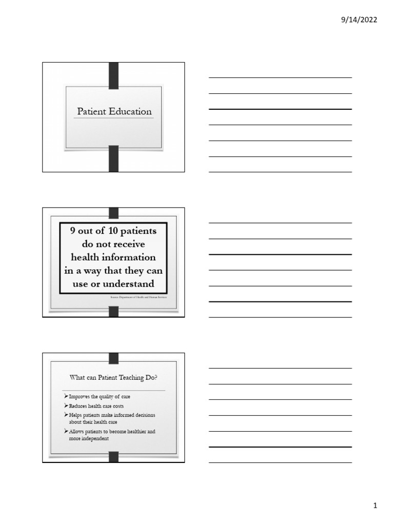 Patient Education Handout Pdf Learning Learning Styles