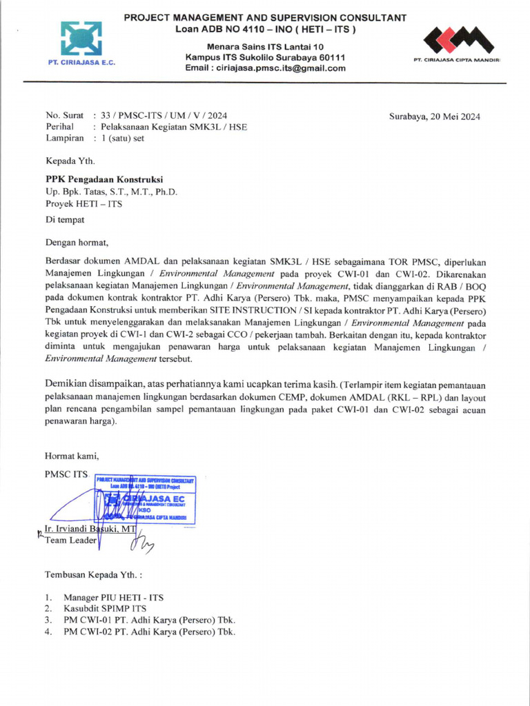 33 - Pelaksanaan Kegiatan SMK3L HSE | PDF