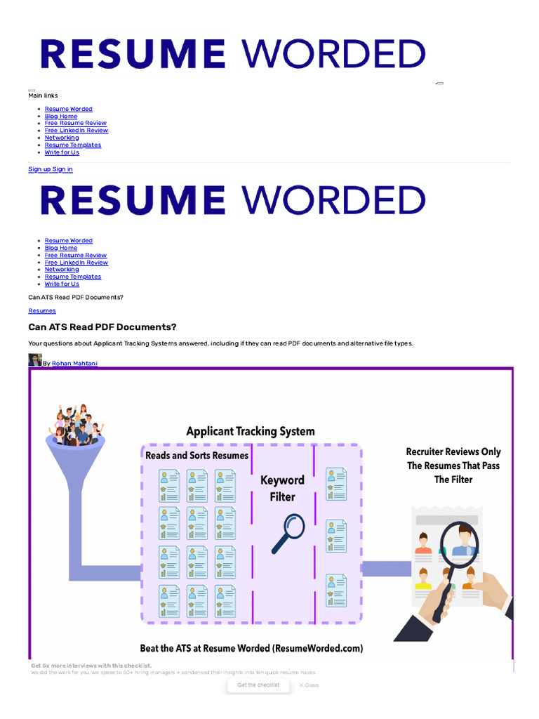 Can ATS Read PDF Documents | PDF | Résumé | Optical Character Recognition