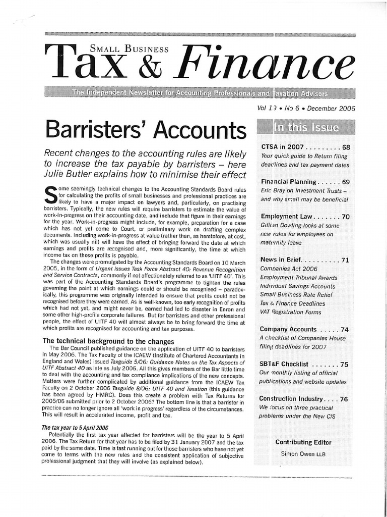 Barristers Accounts | PDF