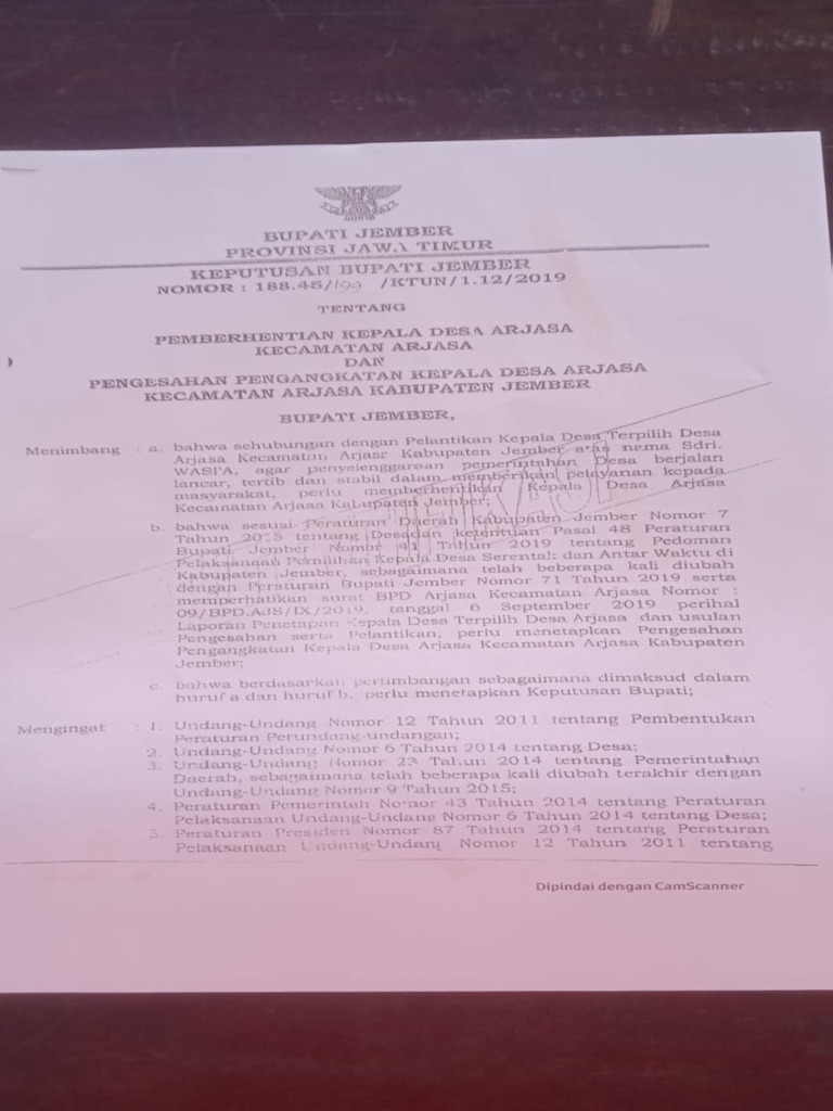 SK Kades ARJASA | PDF