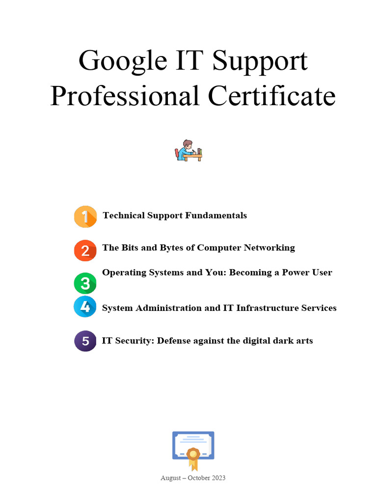 Google IT Support Professional Certificate | Download Free PDF ...