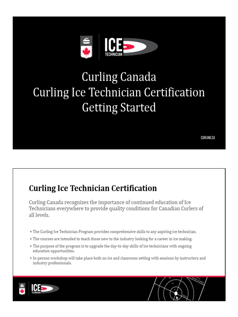 1 - Getting Started - Curling Ice Technician | PDF | Ice