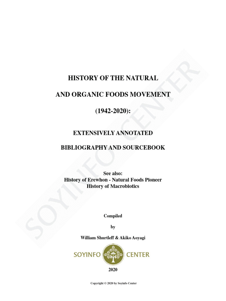 History of The Natural and Organic Foods Movement | PDF | Whole Foods ...
