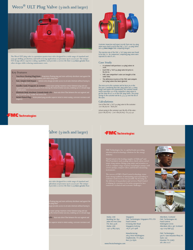 ULT Plug Valve (3-Inch and Larger) - Topco Oilsite Products Ltd. | PDF | Valve | Pump