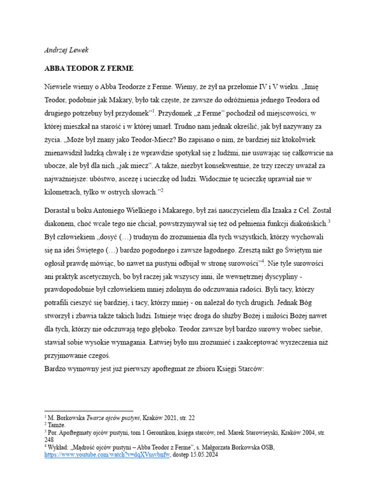 Abba Teodor Z Ferme | PDF